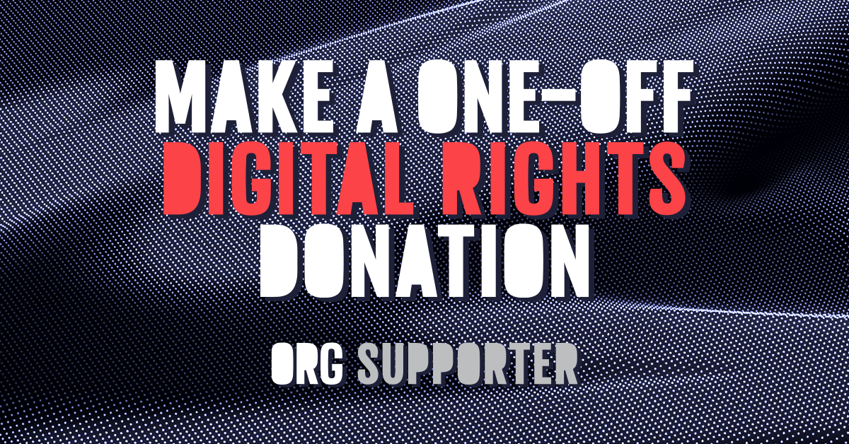 Make a one-off donation | Open Rights Group